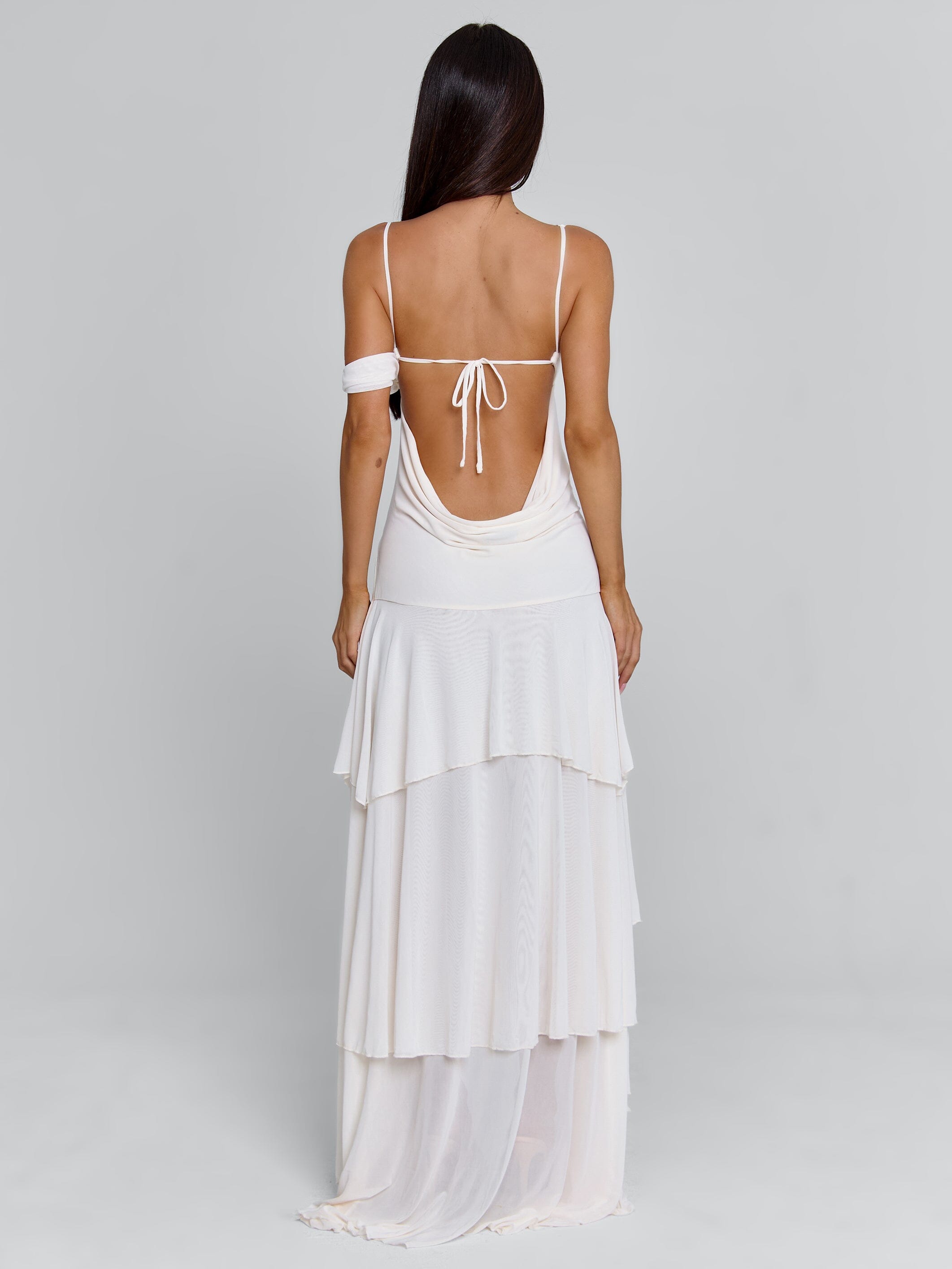 Sinora Maxi Dress Ivory | Outcast UK