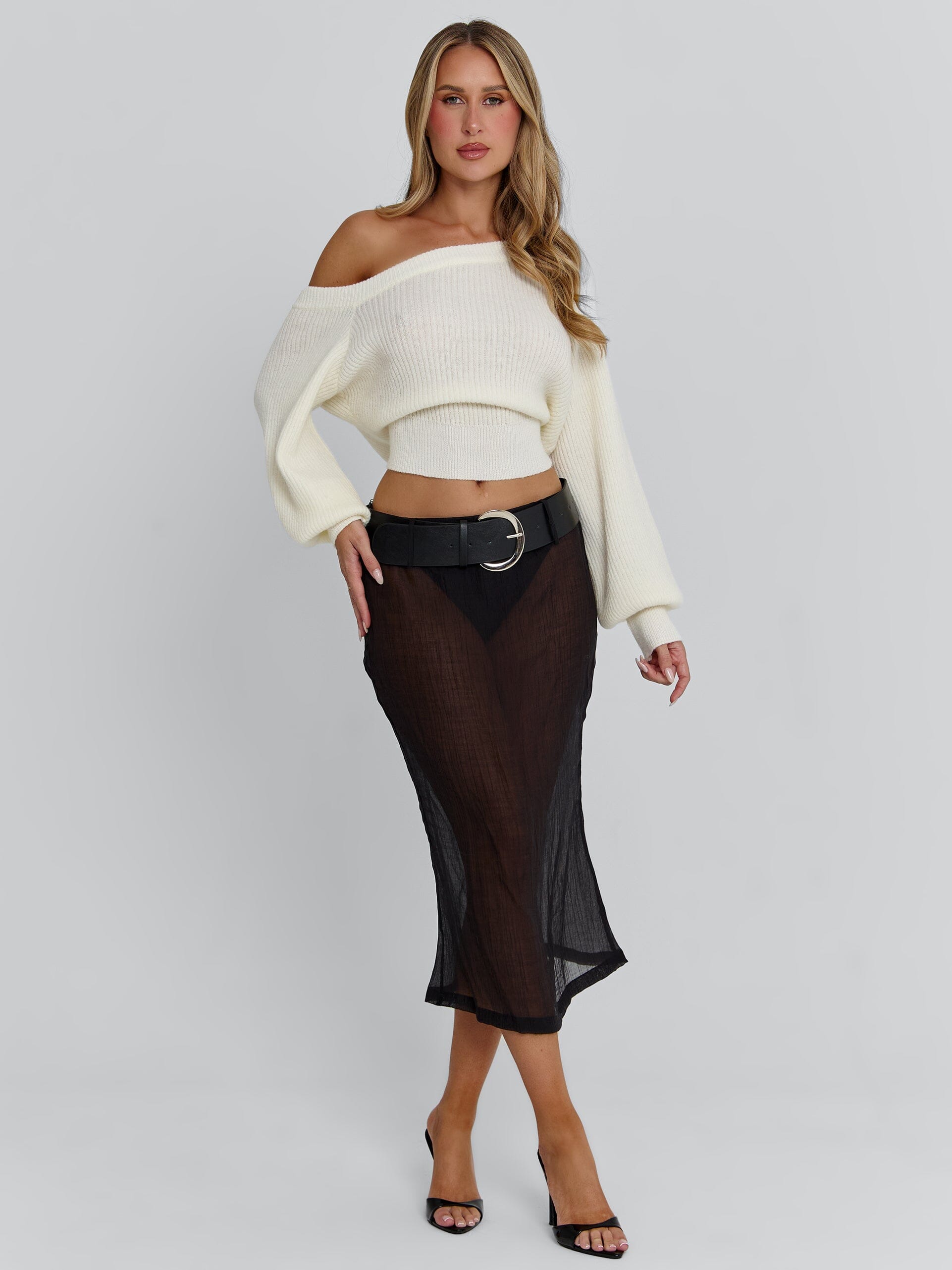 Velana Midi Skirt Black | Outcast UK