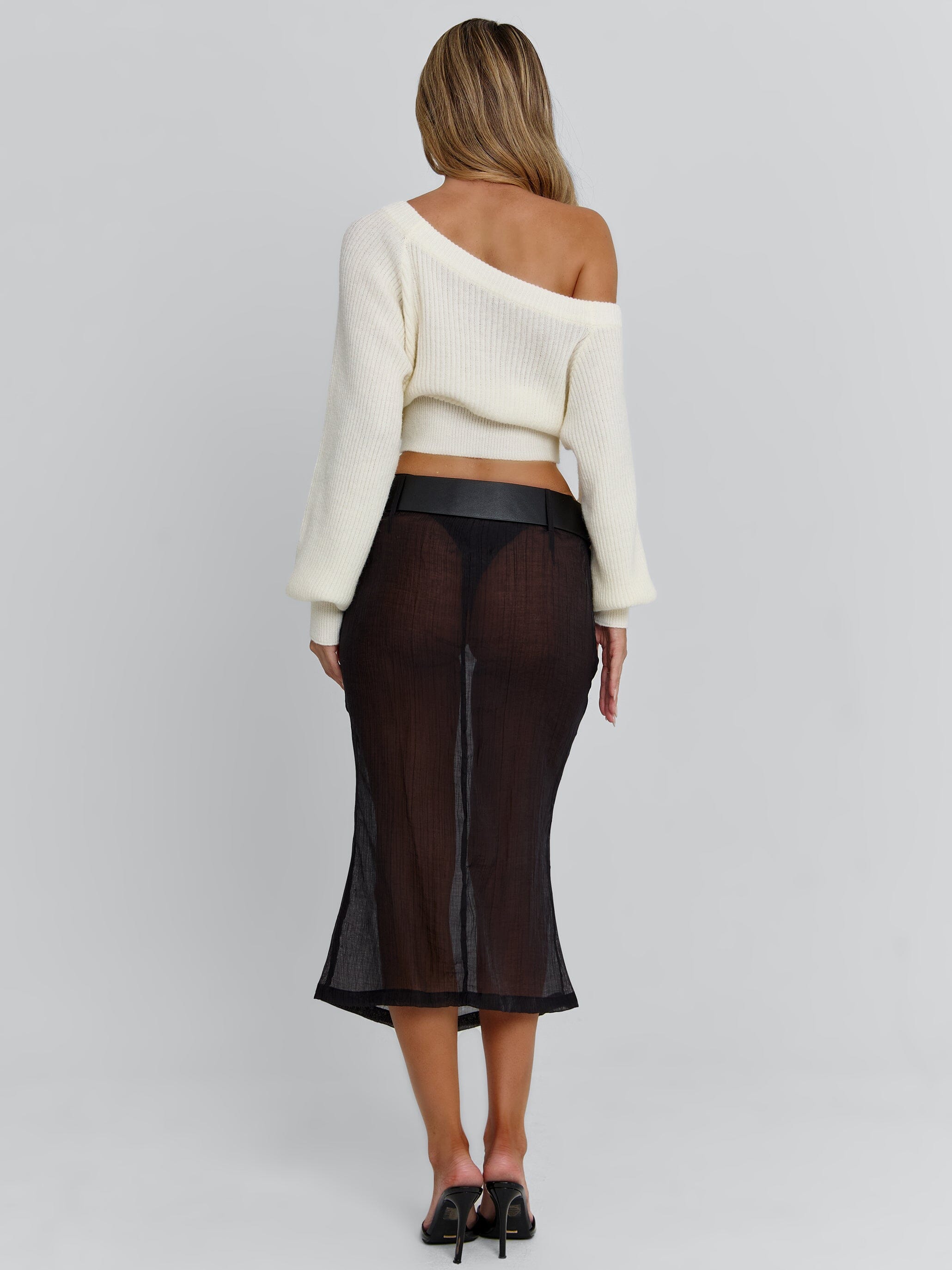 Velana Midi Skirt Black | Outcast UK